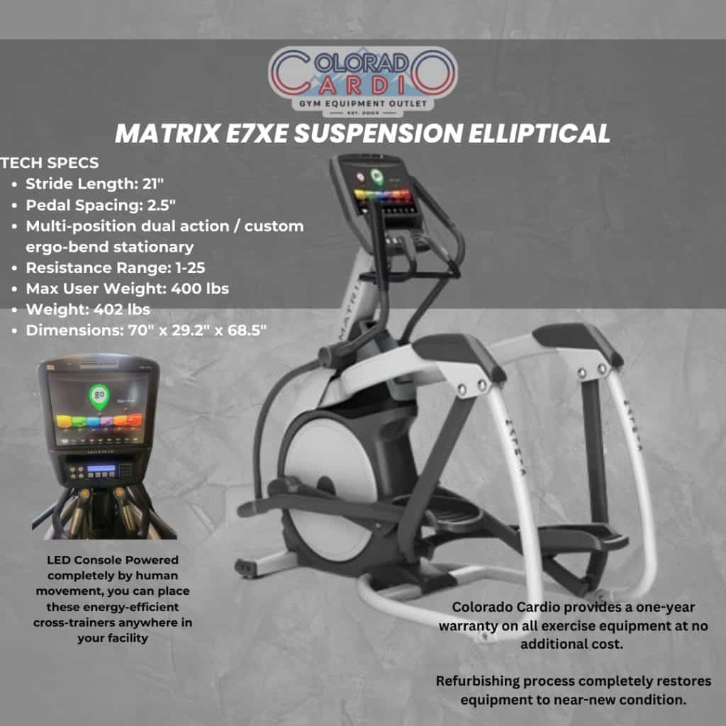 Matrix E7xe Suspension Elliptical | Colorado Cardio